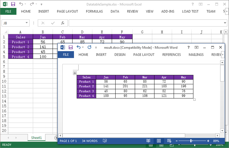 Convert Excel To Word Table