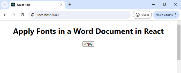 Apply Fonts in a Word Document with JavaScript in React