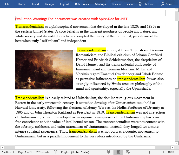 C VB NET Find And Highlight Text In Word