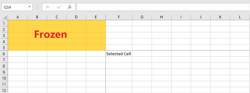C VB NET Freeze Rows And Columns In Excel
