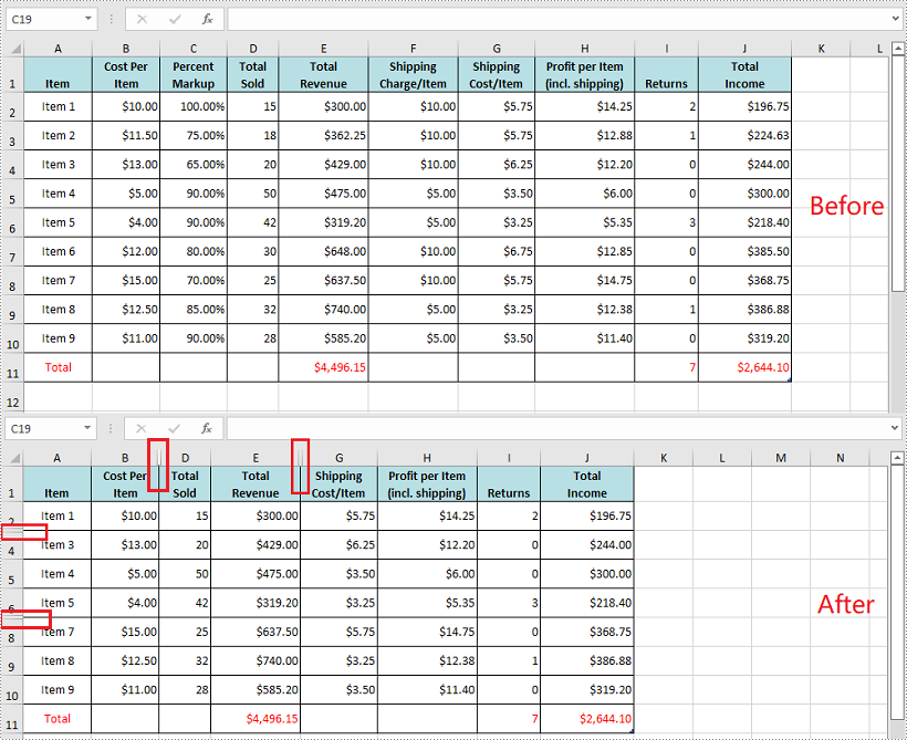 C VB NET Hide Or Show Rows And Columns In Excel