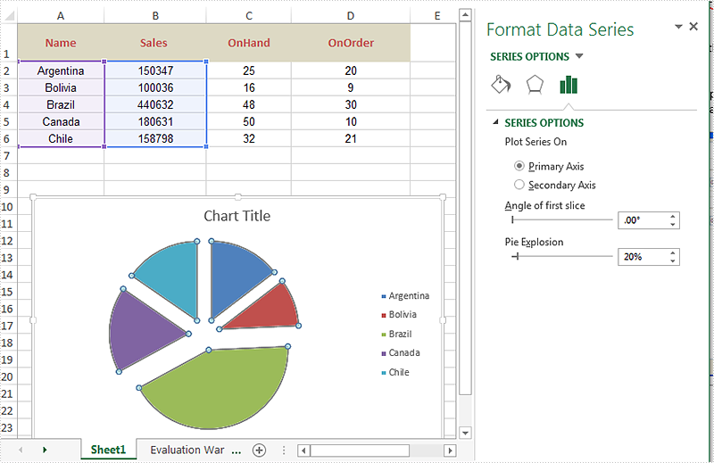  How To Explode A Pie Chart Sections In C 