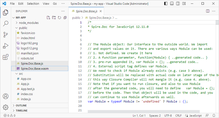 How to Integrate Spire.Doc for JavaScript in a React Project
