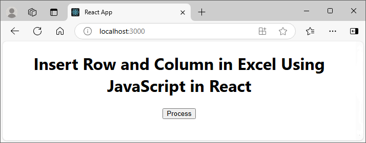 Insert Rows and Columns in Excel with JavaScript in React