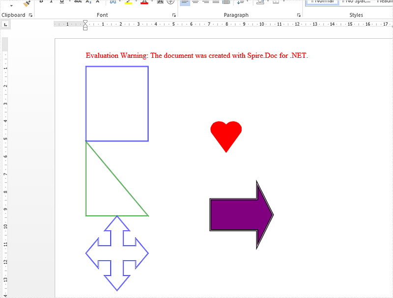 Insert Shape And Shape Group In Word Document In C VB NET