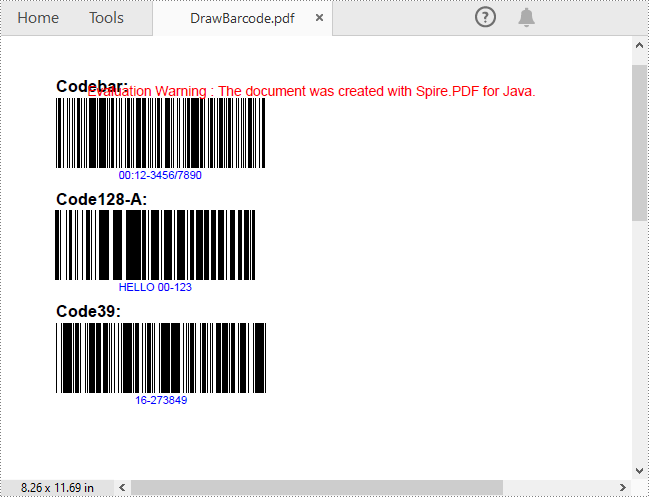 Java: Add Barcodes or QR Codes to PDF