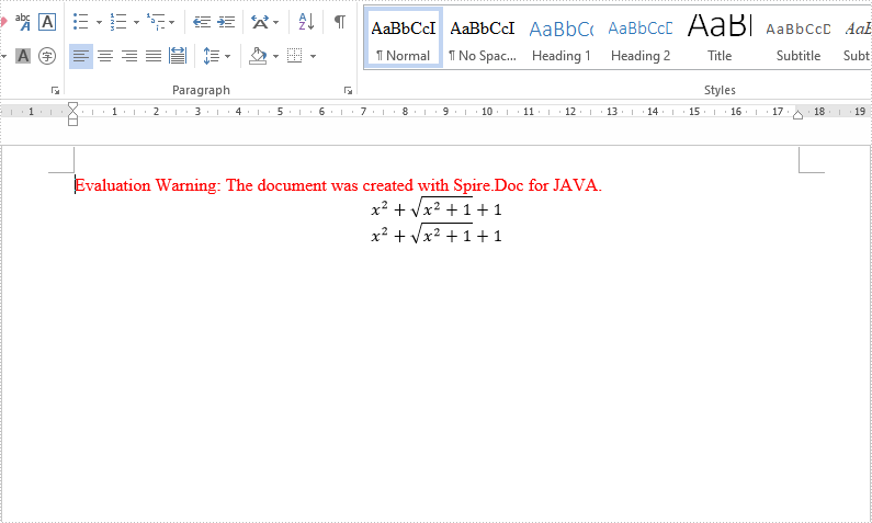 Java insert math equation to Word Java insert math equation to Word