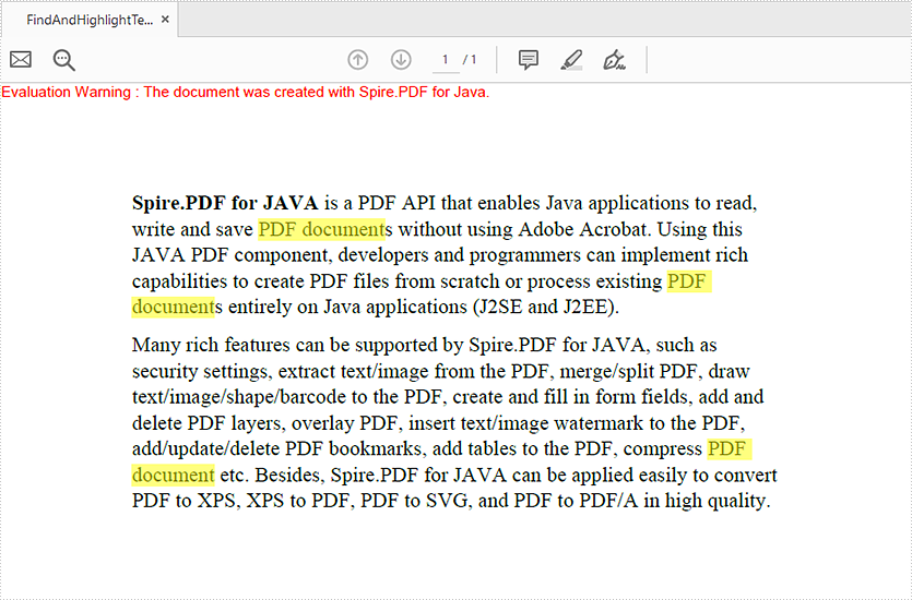 Java Find And Highlight The Multiline Text In Pdf 