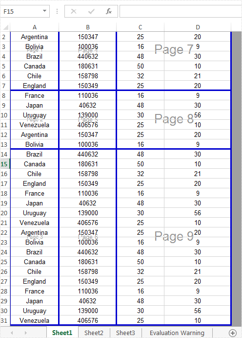 Java set or remove page break on Excel worksheet