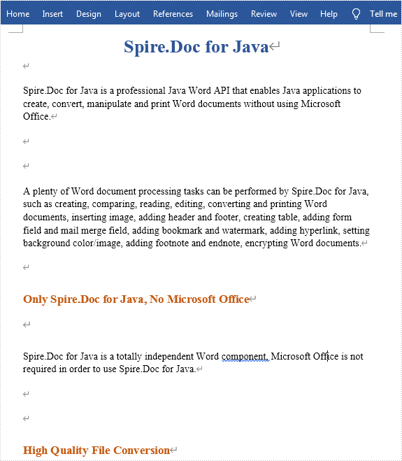 Remove Blank Lines In Word Document In Java