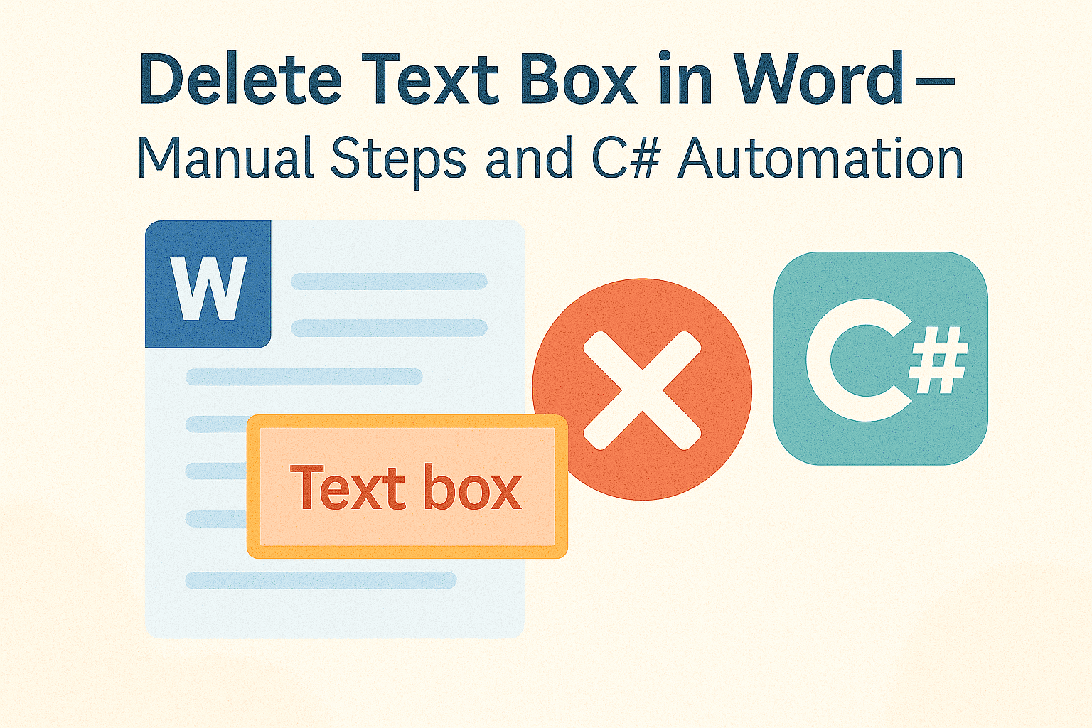 Delete Text Box in Word — Manual Steps and C# Automation