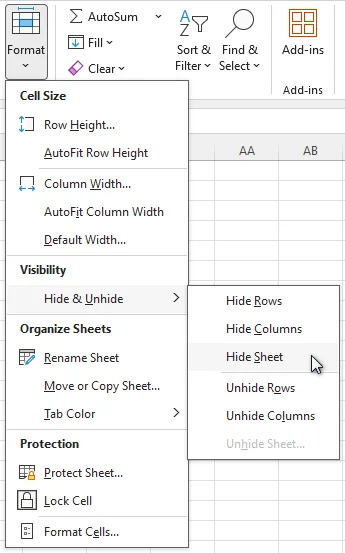How to Hide Sheets in Excel (Manual, VBA & Python)