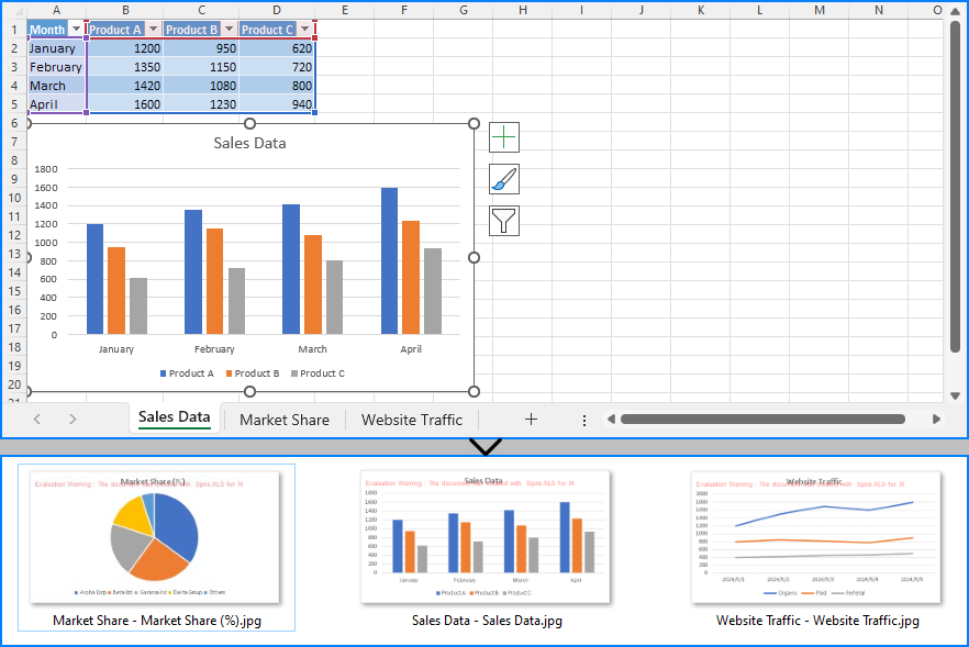 Save Excel Charts as Images (JPG/PNG) – Manual, VBA & C#