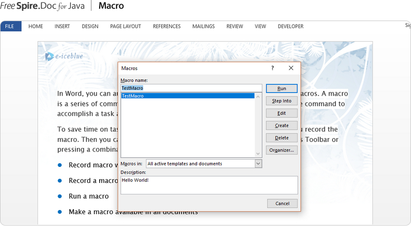 Free Java Word Library – Create Read Modify Print Convert Word ...