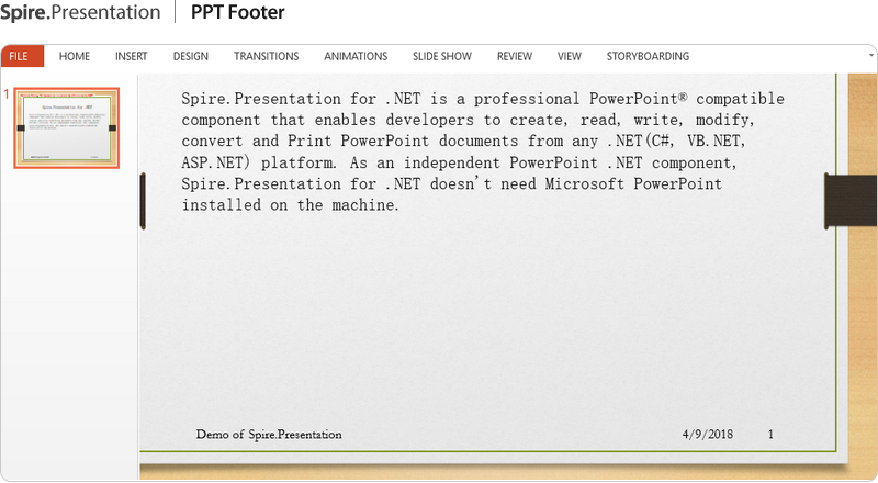 Free .NET PowerPoint API - Processing PPT, PPS, PPTX, PPSX in C#, VB.NET, ASP.NET