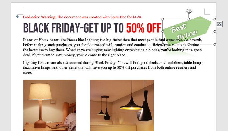 Java Word Library – Create Read Modify Print Convert Word Documents in Java
