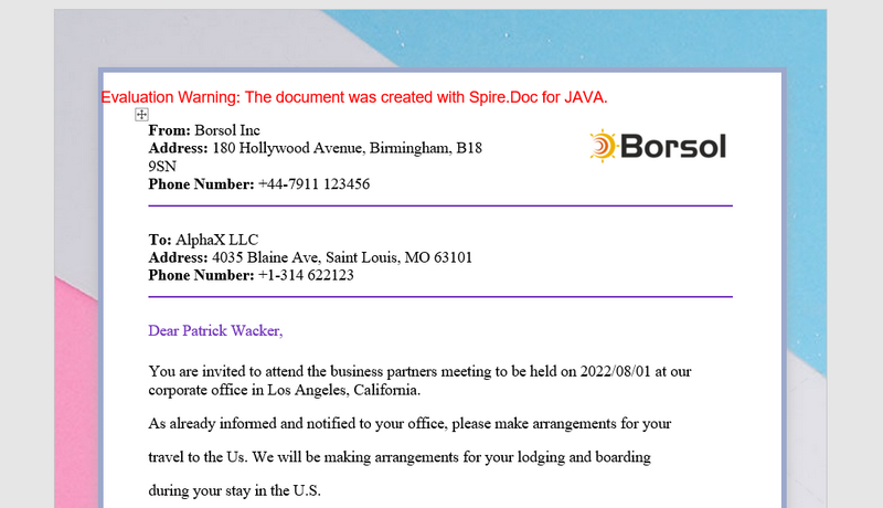 Java Word Library – Create Read Modify Print Convert Word Documents in Java
